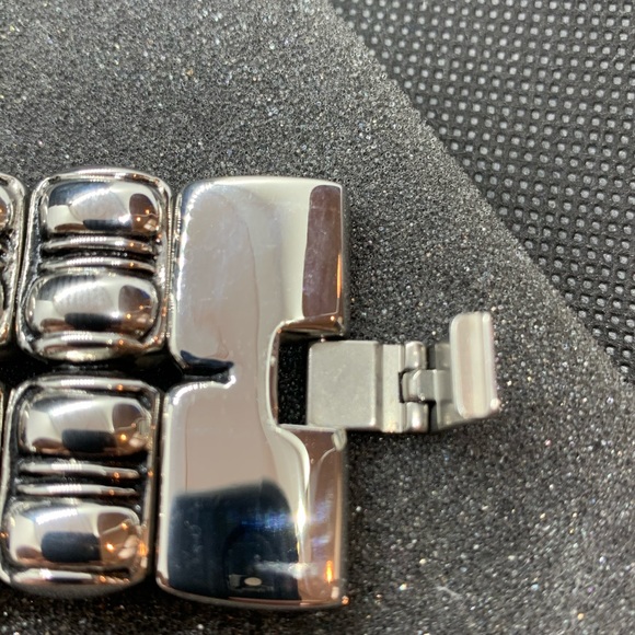 PJM | Jewelry | Stainless Steel Bold Double Row Bracelet | Poshmark